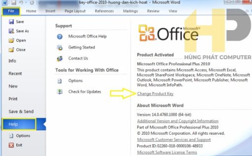 Share key Office 2010 full active vĩnh viễn update 2024