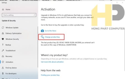 Key win 10 pro bản quyền mới nhất 2024 - Hùng Phát Computer